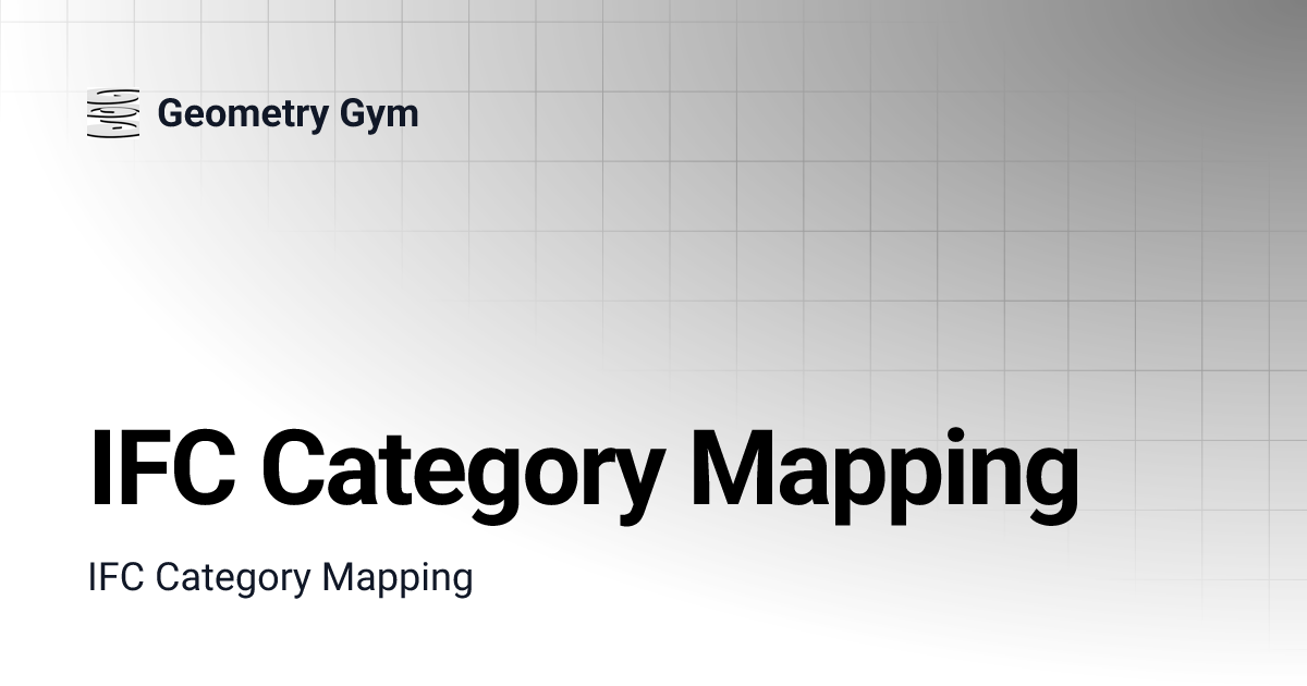 IFC Category Mapping | Geometry Gym